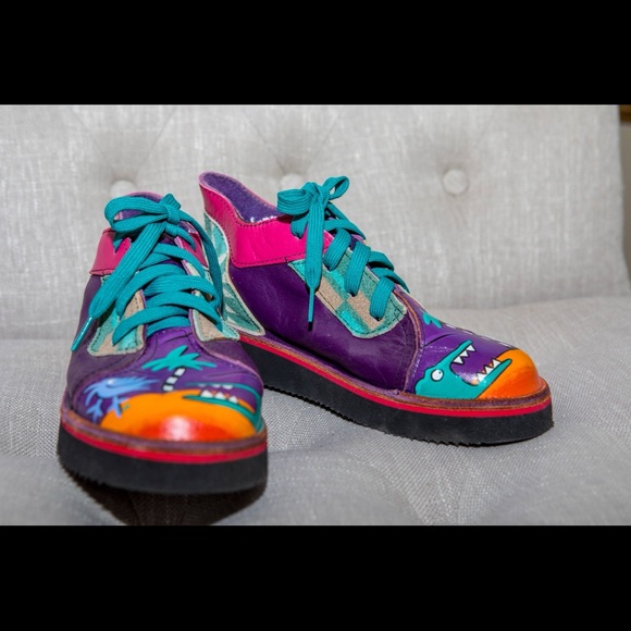 soletech walker | Shoes | Soltech Hand Painted Handmade Leather Bootie ...